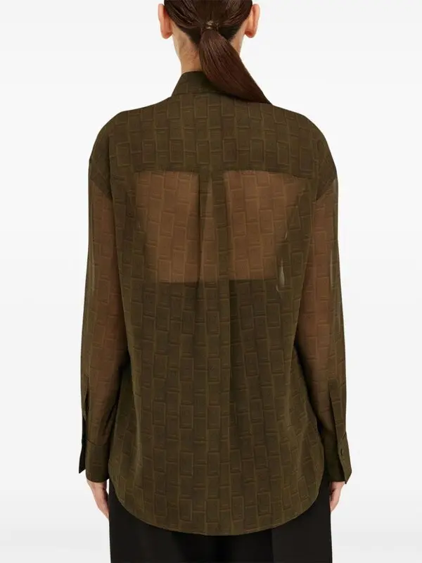 FERRAGAMO Monogram Silk Shirt