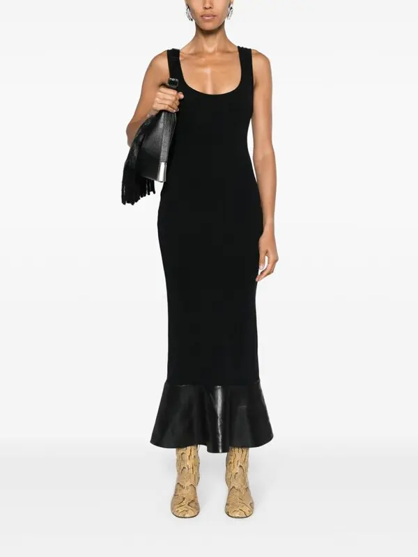 jersey peplum dress GLS Peplum Jersey Floor Length Prom Dress - Black - 3XL