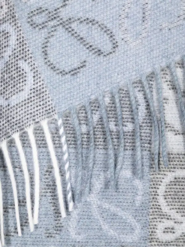 Loewe Anagram-jacquard Wool-blend Scarf