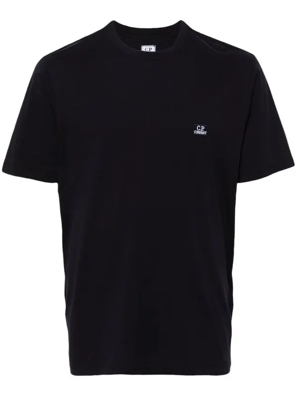C.P. COMPANY Logo-embroidered T-shirt - Blue