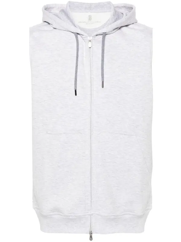 Brunello Cucinelli Zip-up Hoodie - Grey