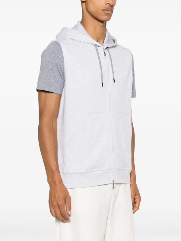 Brunello Cucinelli Zip-up Hoodie - Grey