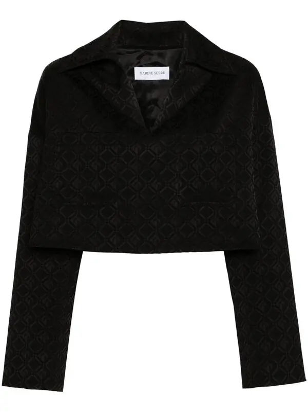 MARINE SERRE Moonogram Jacquard Top - Black