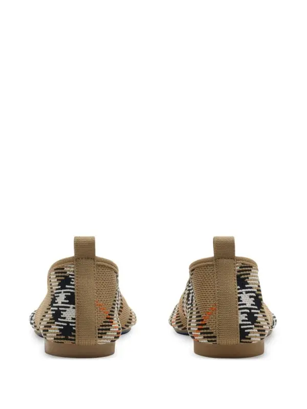 Burberry Check Knit Ballerinas