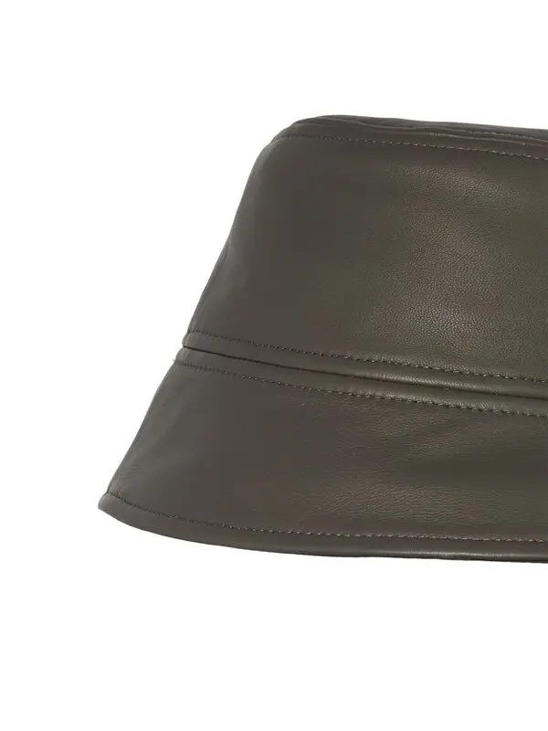 YVES SALOMON Leather Bucket Hat