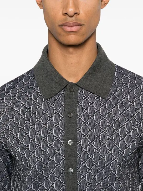 Gucci Gg Shadow Knitted Polo Shirt