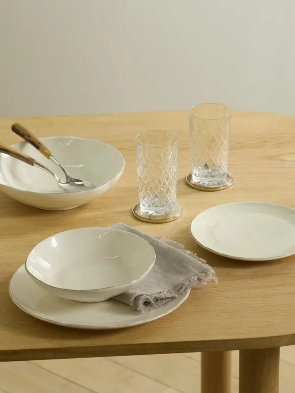 Brunello Cucinelli Set Of Two Glazed Ceramic Plates - White