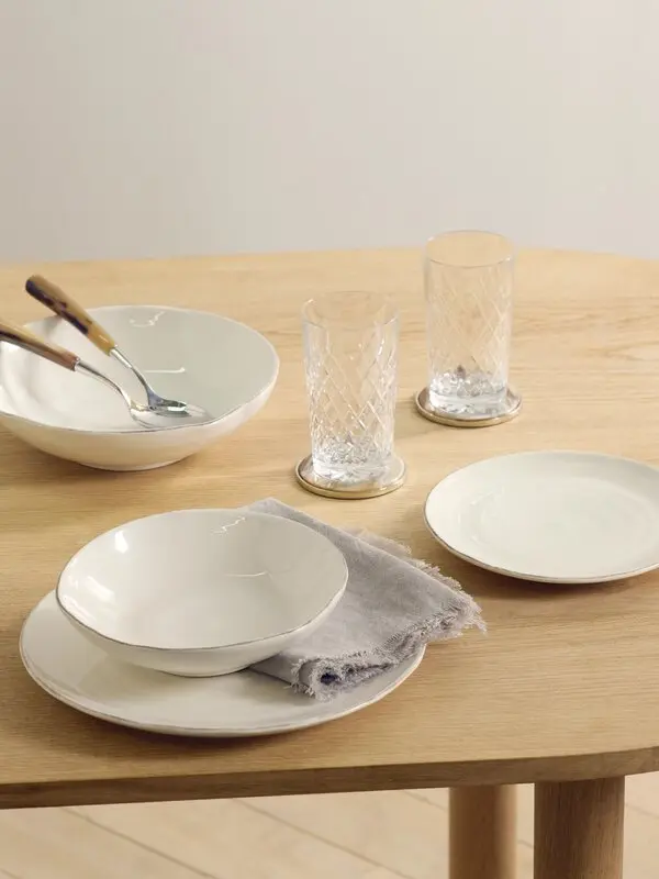Brunello Cucinelli Set Of Two Glazed Ceramic Plates - White