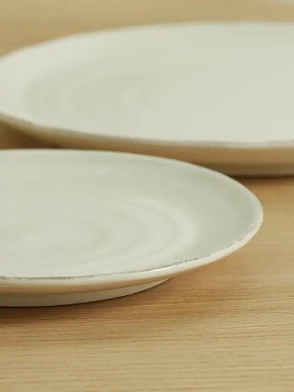 Brunello Cucinelli Set Of Two Glazed Ceramic Plates - White