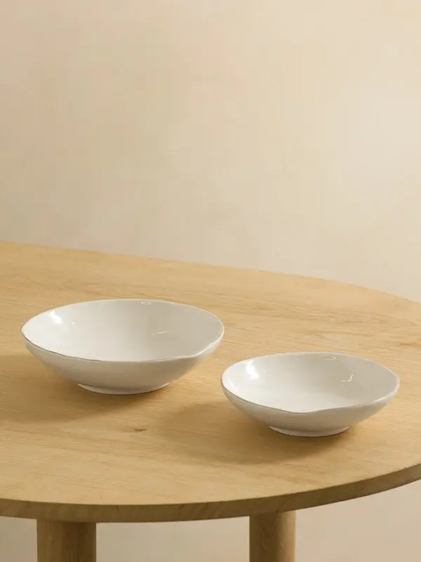 Brunello Cucinelli Set Of Two Glazed Ceramic Bowls - White