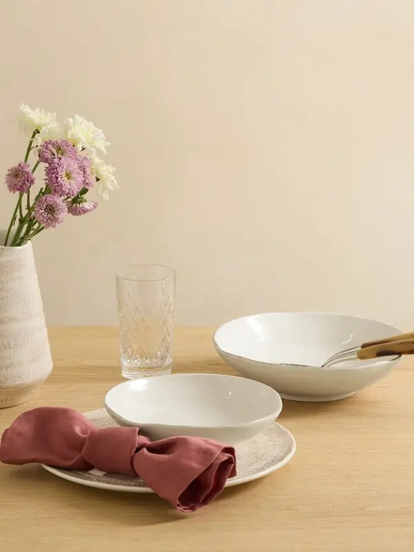 Brunello Cucinelli Set Of Two Glazed Ceramic Bowls - White