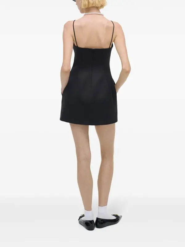 Marc Jacobs Satin Bow Mini Dress - Black