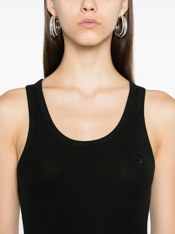Coperni Logo-embroidered Tank Top - Black