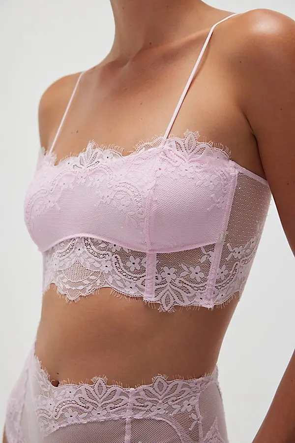 Free People Nolita Lace Longline Bralette - Tiny Dancer