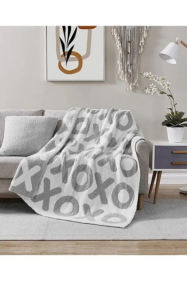 Free People Sunday Citizen Xoxo Throw - Cloud Grey