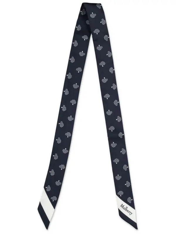 Mulberry Small Tree-print Scarf - Blue