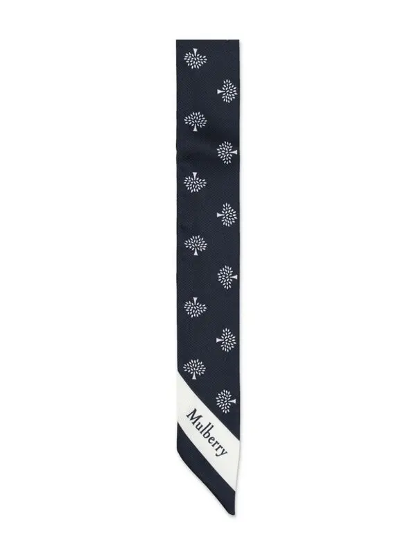 Mulberry Small Tree-print Scarf - Blue