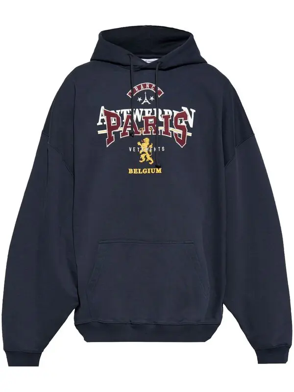 Vetements Logo Embroidered Hoodie