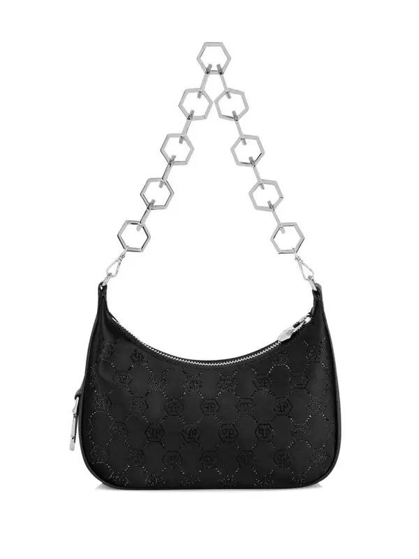 Philipp Plein Monogram-patterned Shoulder Bag - Black