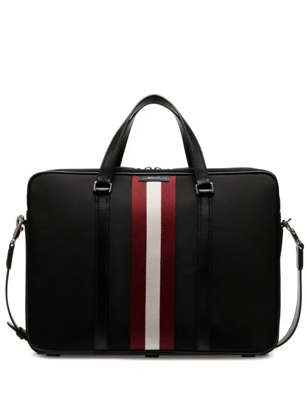 Bally Stripe-detail Laptop Bag - Black