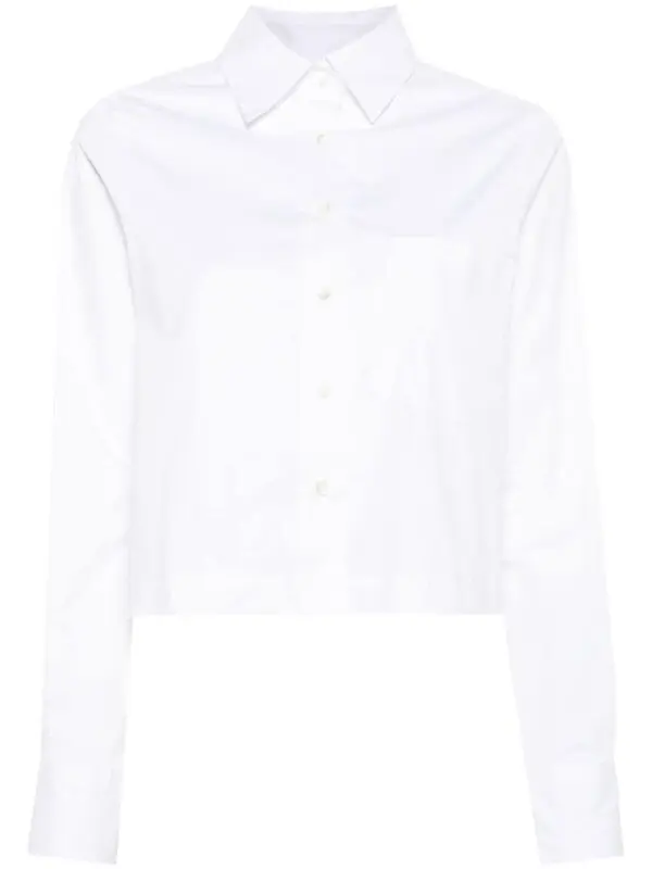Closed Cropped Poplin Shirt