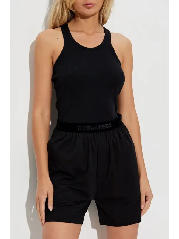 Dsquared2 Logo-appliqué Tank Top - Black