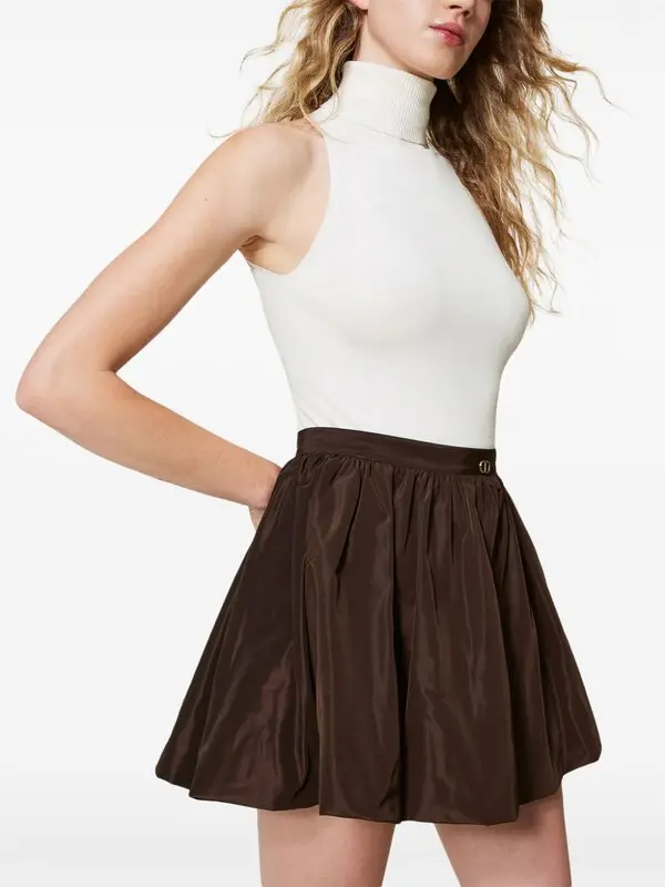 TWINSET Taffeta Puffball Mini Skirt