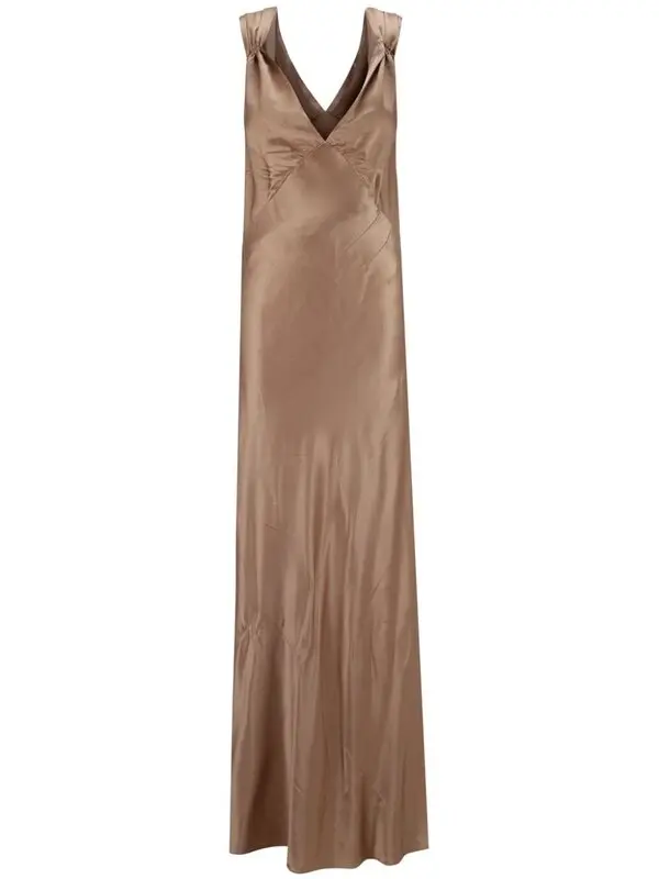 Saint Laurent Satin Gown - Neutrals