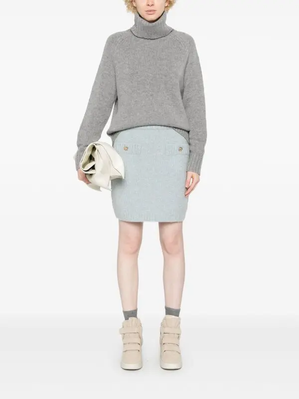 ALLUDE Marl-knit Mini Skirt