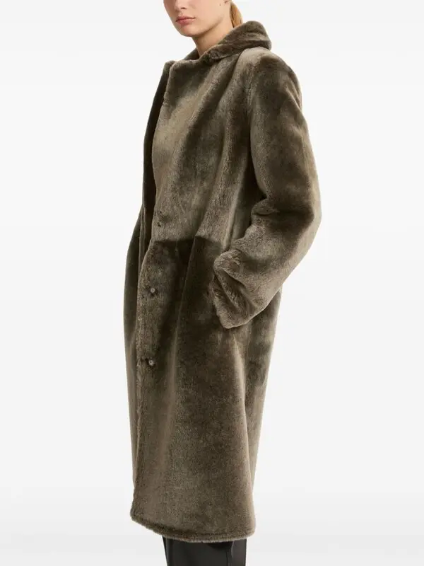 YVES SALOMON Shearling Coat - Grey