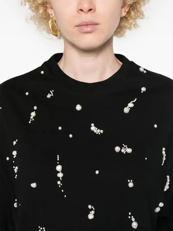 JIL SANDER Pearl-embellished T-shirt