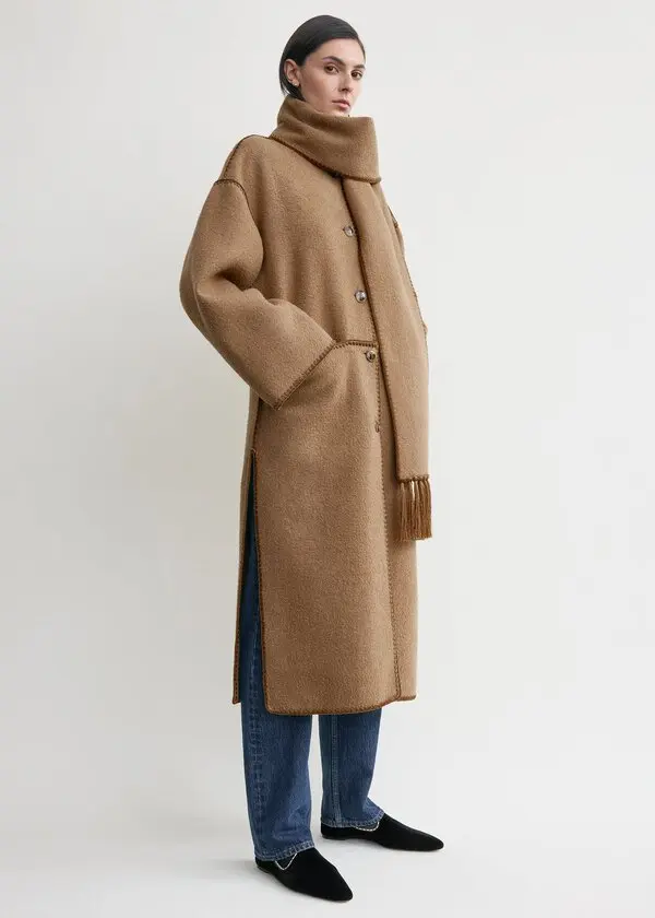 TOTEME Embroidered Scarf Coat