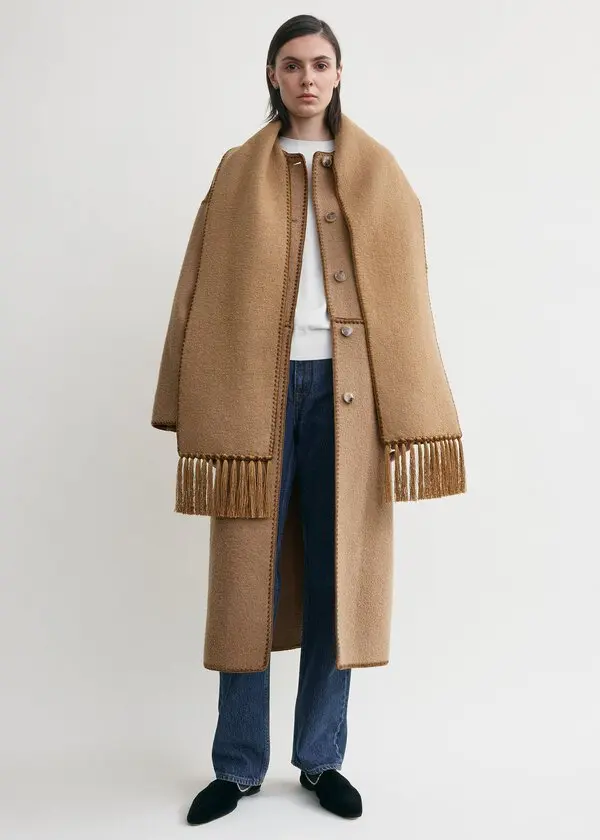 TOTEME Embroidered Scarf Coat