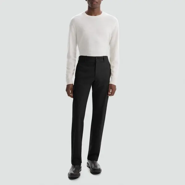 Theory Straight Cargo Pant In Stretch Cotton Twill - Black