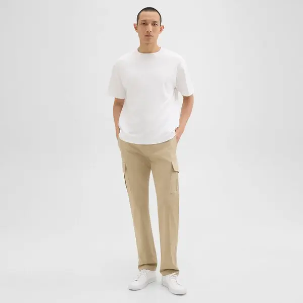 Theory Straight Cargo Pant In Stretch Cotton Twill