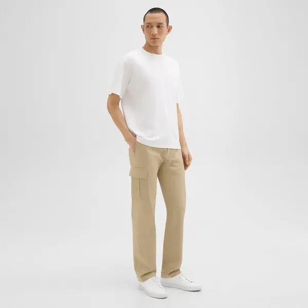 Theory Straight Cargo Pant In Stretch Cotton Twill