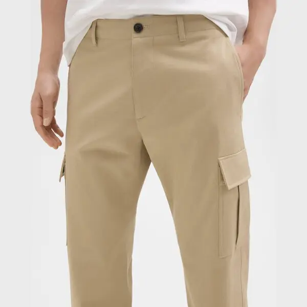 Theory Straight Cargo Pant In Stretch Cotton Twill