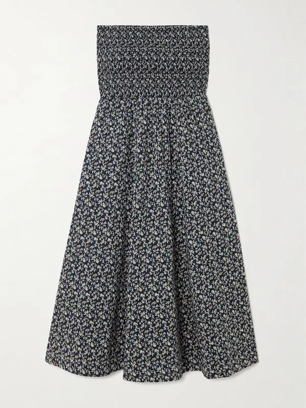 Veronica Beard Cornelia Strapless Midi Dress