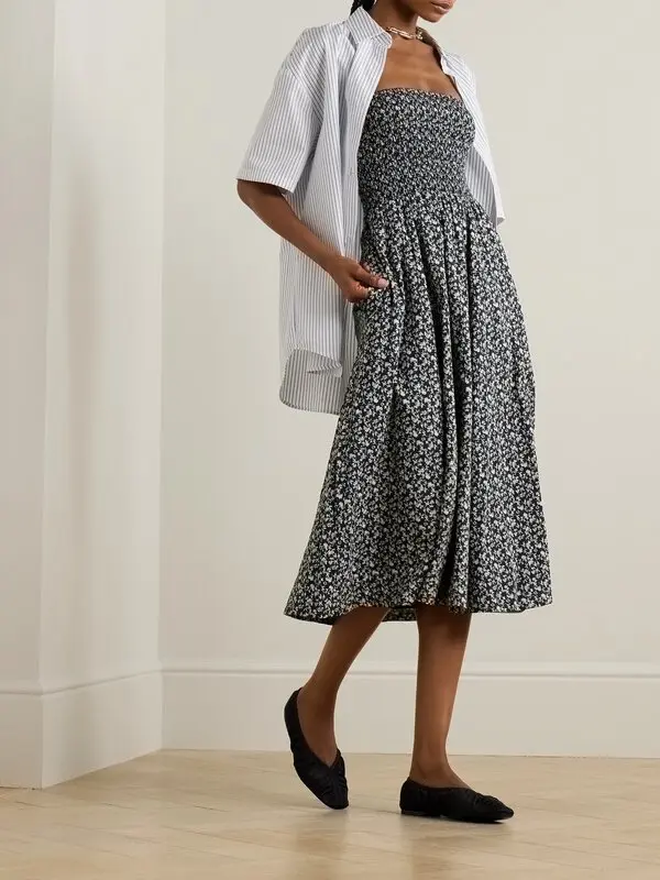Veronica Beard Cornelia Strapless Midi Dress