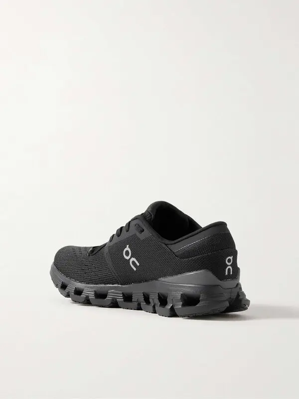 On X 4 Recycled-mesh Sneakers - Black