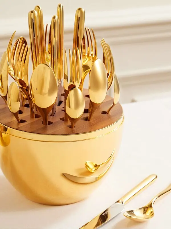 Christofle Mood 24-piece 24-karat Cutlery Set - Gold
