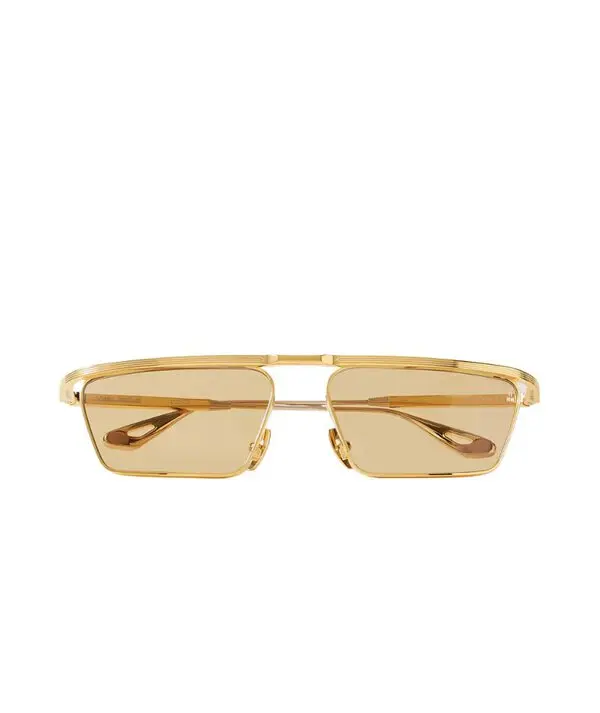 JACQUES MARIE MAGE Bogart D-frame Sunglasses - Gold