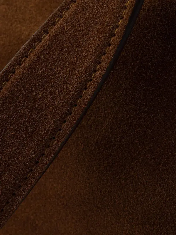 Prada Aimée Suede Shoulder Bag - Dark Brown