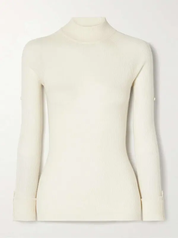 Unknown Sasuphi Lupetto Ribbed Cashmere And Silk-blend Sweater