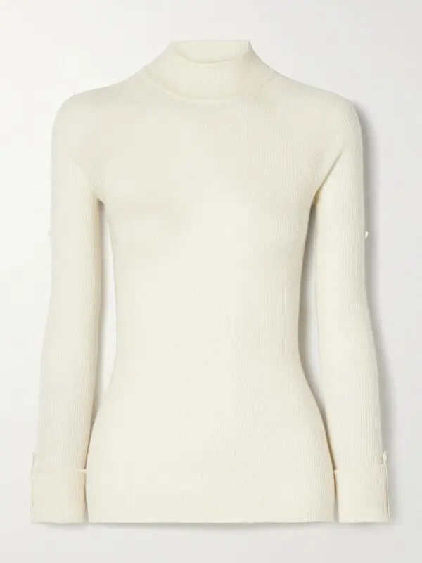 Unknown Sasuphi Lupetto Ribbed Cashmere And Silk-blend Sweater