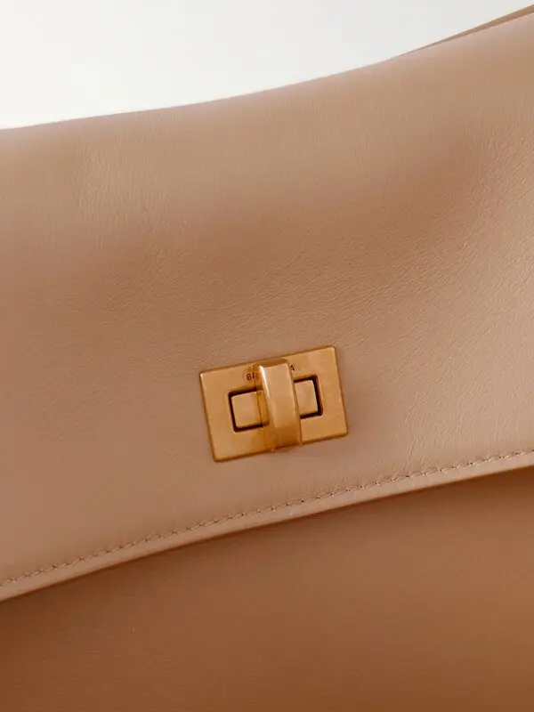 Balenciaga Rodeo Large Leather Shoulder Bag - Neutrals