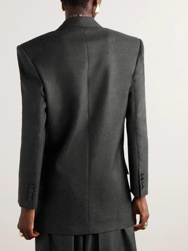 Saint Laurent Double-breasted Cashmere-twill Blazer