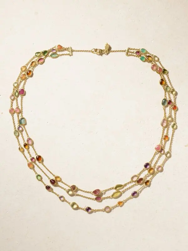 PIPPA SMALL 18-karat Gold -stone Necklace - Multi
