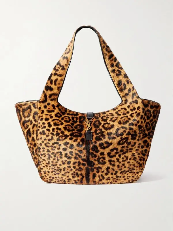 Saint Laurent Le 5 À 7 Bea Leopard-print Calf Hair Tote - Animal Print