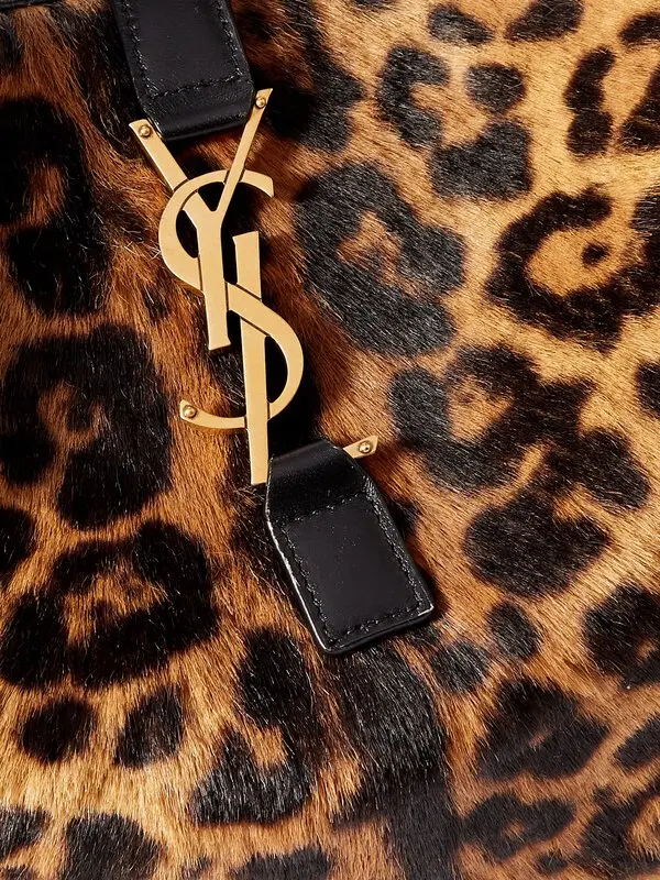 Saint Laurent Le 5 À 7 Bea Leopard-print Calf Hair Tote - Animal Print